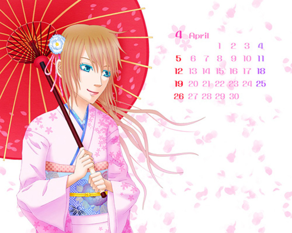 TINAMI - [イラスト]4月カレンダー