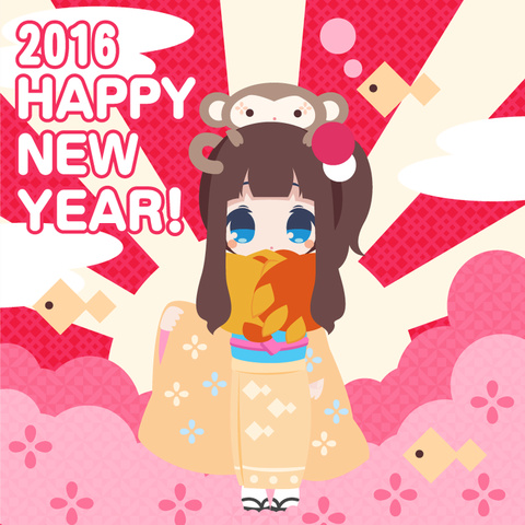 TINAMI - [イラスト]2016あけおめ絵