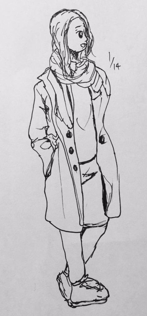 TINAMI - [イラスト]5分スケッチ 16/1/14