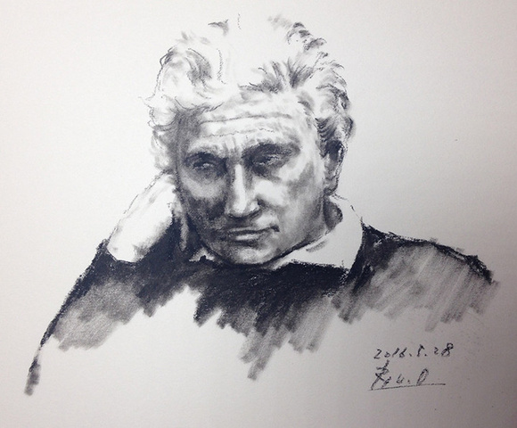 TINAMI - [イラスト]ジャック・デリダ模写（4）