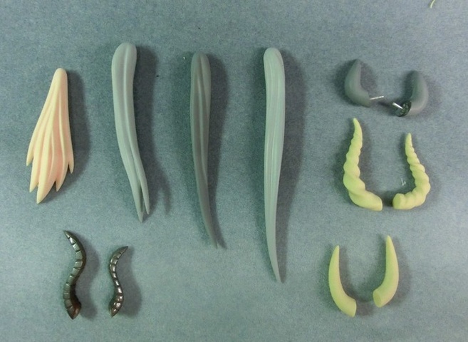 TINAMI - [モデル]1/12用 髪の毛、角