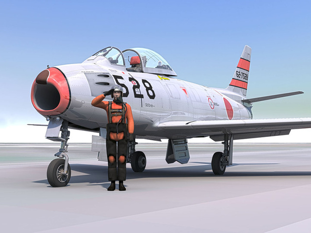 TINAMI - [イラスト]Shade 3Dでローポリ人体（空自F-86パイロット）つくってみる。