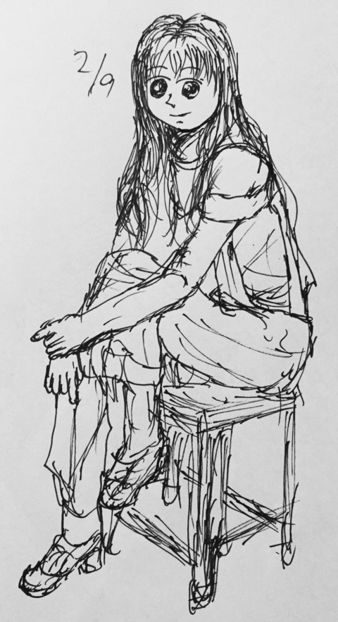 TINAMI - [イラスト]5分スケッチ 18/2/9