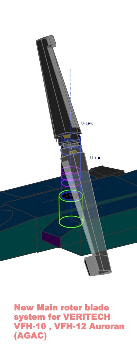 TINAMI - [イラスト]可変戦闘機 VFH-10E オーロラン 用 レーダー内蔵 新型回転翼