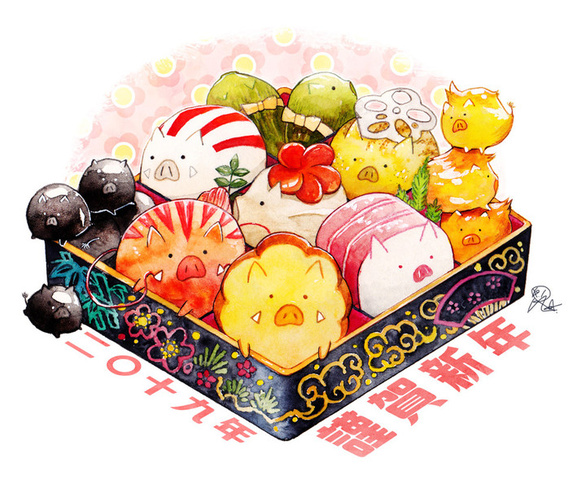 TINAMI - [イラスト]OSECHI NO INOSHISHI