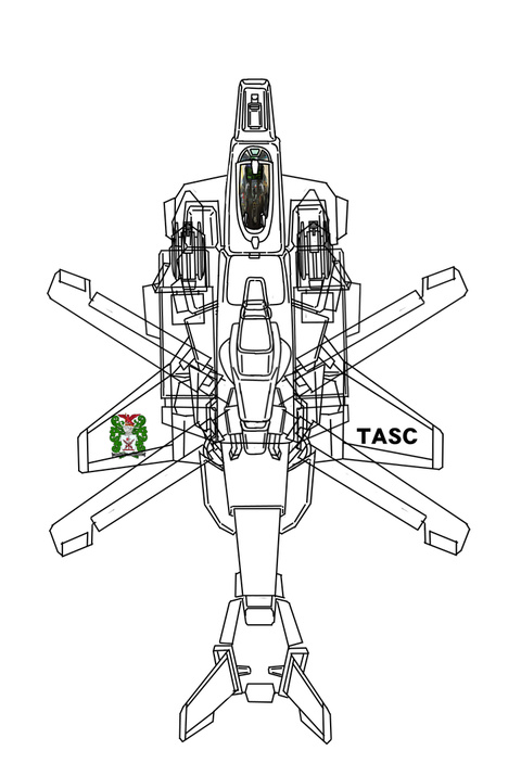 TINAMI - [イラスト]（固定翼の腕位置・ジャイロダイン形態）VFH-10 オーロラン