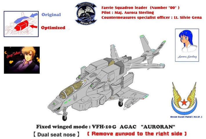 TINAMI - [イラスト]戦術偵察用 VFH-10G 複座型 オーロラン