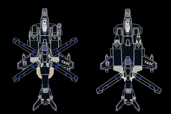 TINAMI - [イラスト]可変戦闘機 VFH-10 オーロラン コンソール表示 自機表示