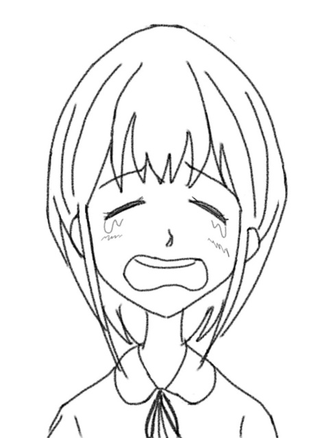 TINAMI - [イラスト]泣き娘 Crying girl