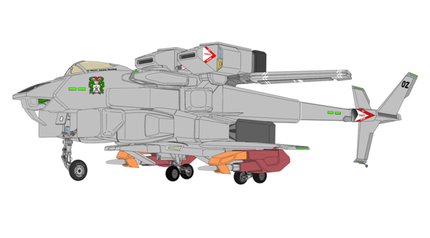 TINAMI - [イラスト]【修正版】VFH-10B オーロラン〔ミサイルコンテナ x 2 装備〕